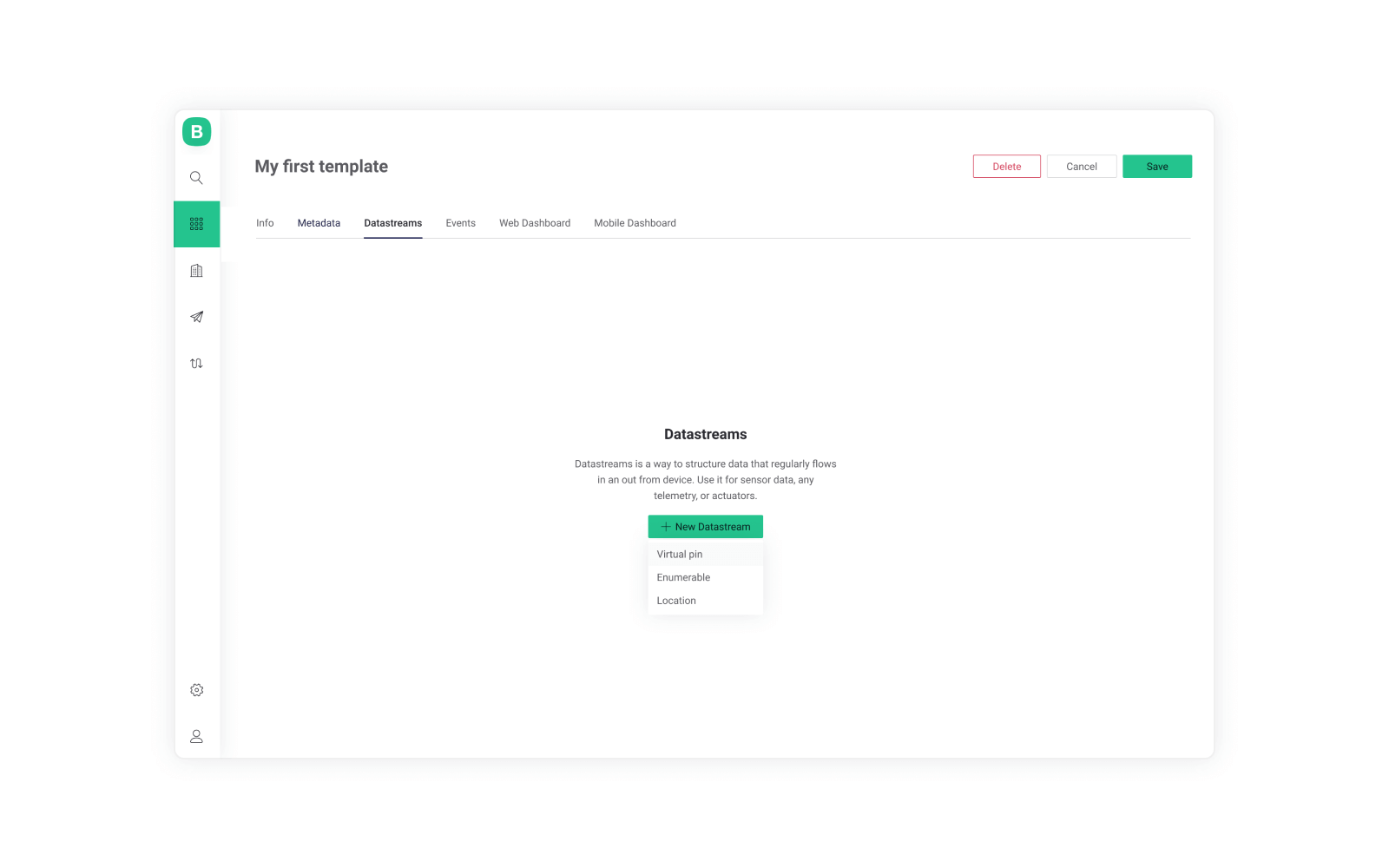 How to set up Datastreams for use in Blynk mobile app
